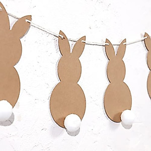 Bunny Banner - Happy Easter Banner,easter Birthday Party Decorations,easter Bunny Hanging Wreath, Happy Easter Home Decoration for Mantels