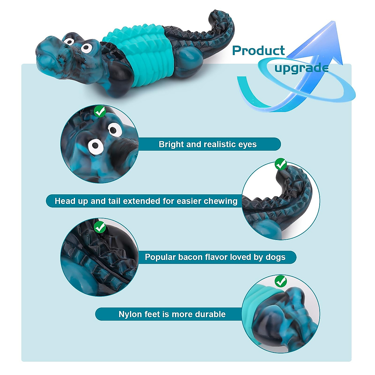 Apetpup Dog Toys for Aggressive Chewers,Indestructible Dog Toys for Large Dogs,Dog Chew Toys,Super Chewer Dog Toys,Tough Chew Toys for Large Medium Dogs Breed,Real Bacon Flavor