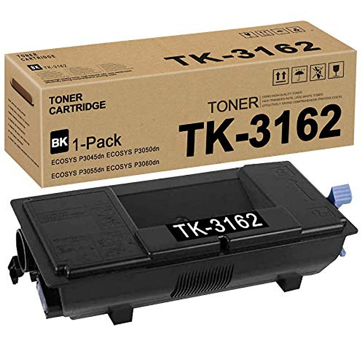 TK3162 TK-3162 1T02T90US0 Toner Cartridge (Black,1 Pack) Replacement for Kyocera ECOSYS P3045dn P3050dn P3055dn P3060dn Toner Kit Printer