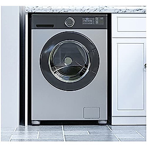 8 PCS Shock and Noise Cancelling Washing Machine Support, Anti Vibration Pads with Tank Tread Grip, Washer and Dryer Pedestals Fit All Machines