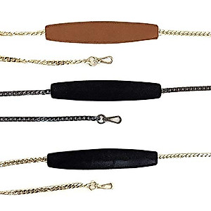 Arden Cove Bag Purse Replacement Crossbody Shoulder Chain Strap with Shoulder Pad For Women (Muti Short Long Lengths) (23" Drop Length, Black Gold)