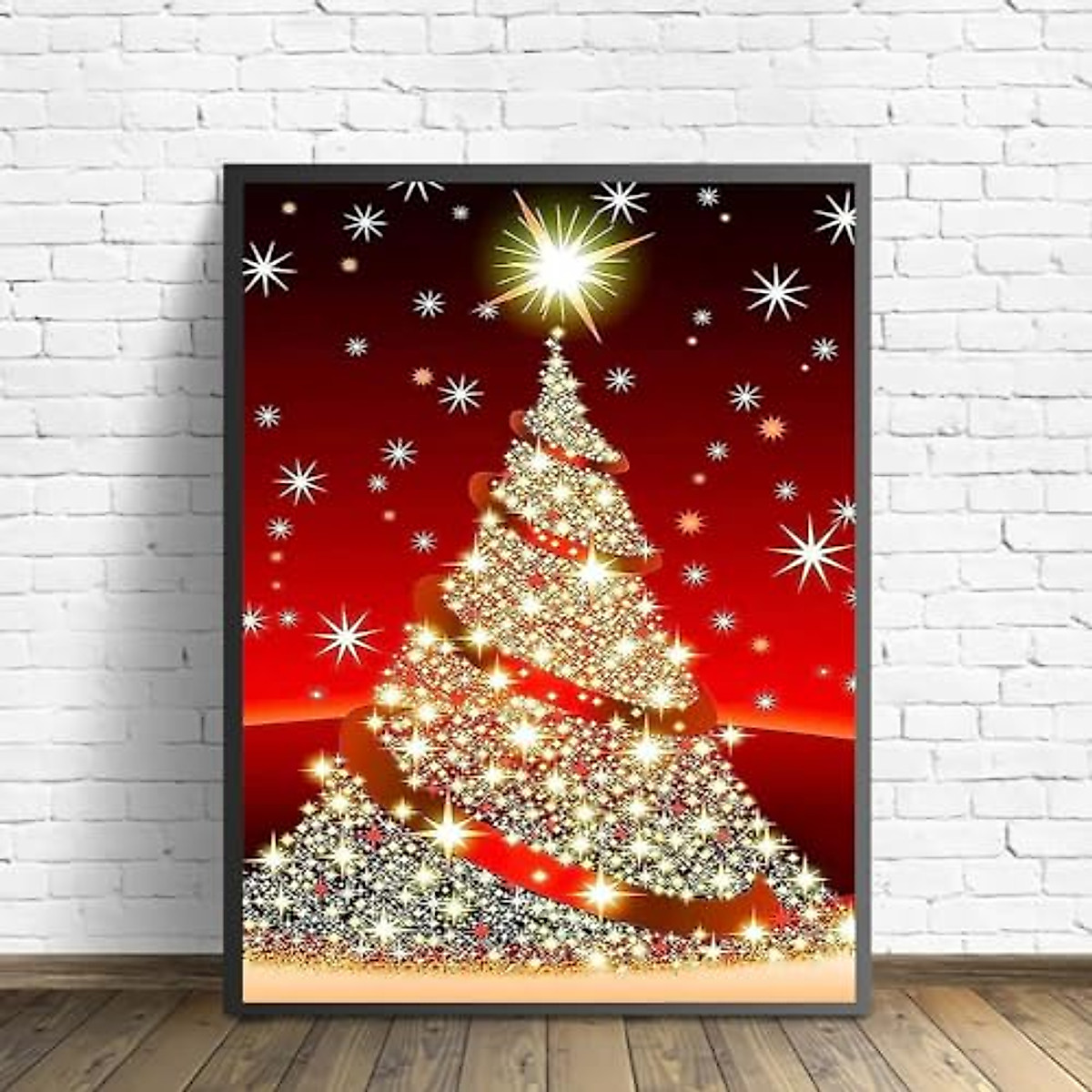 Christmas Tree Diamond Painting Kits for Adults - 5D Diamond Art Kits for Adults Kids Beginner,DIY Round Full Drill Paintings with Diamonds Gem Art for Adults Home Wall Decor Gifts 11.7x15.8inch