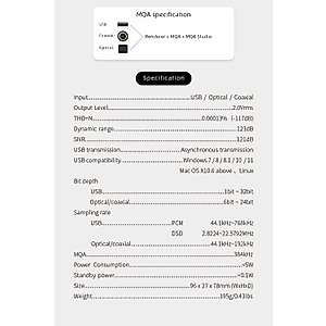 S.M.S.L SU-1 MQA MQA-CD Audio Decoder AK4493S XU316 768kHz/32Bit DSD512 Hi-Res DAC