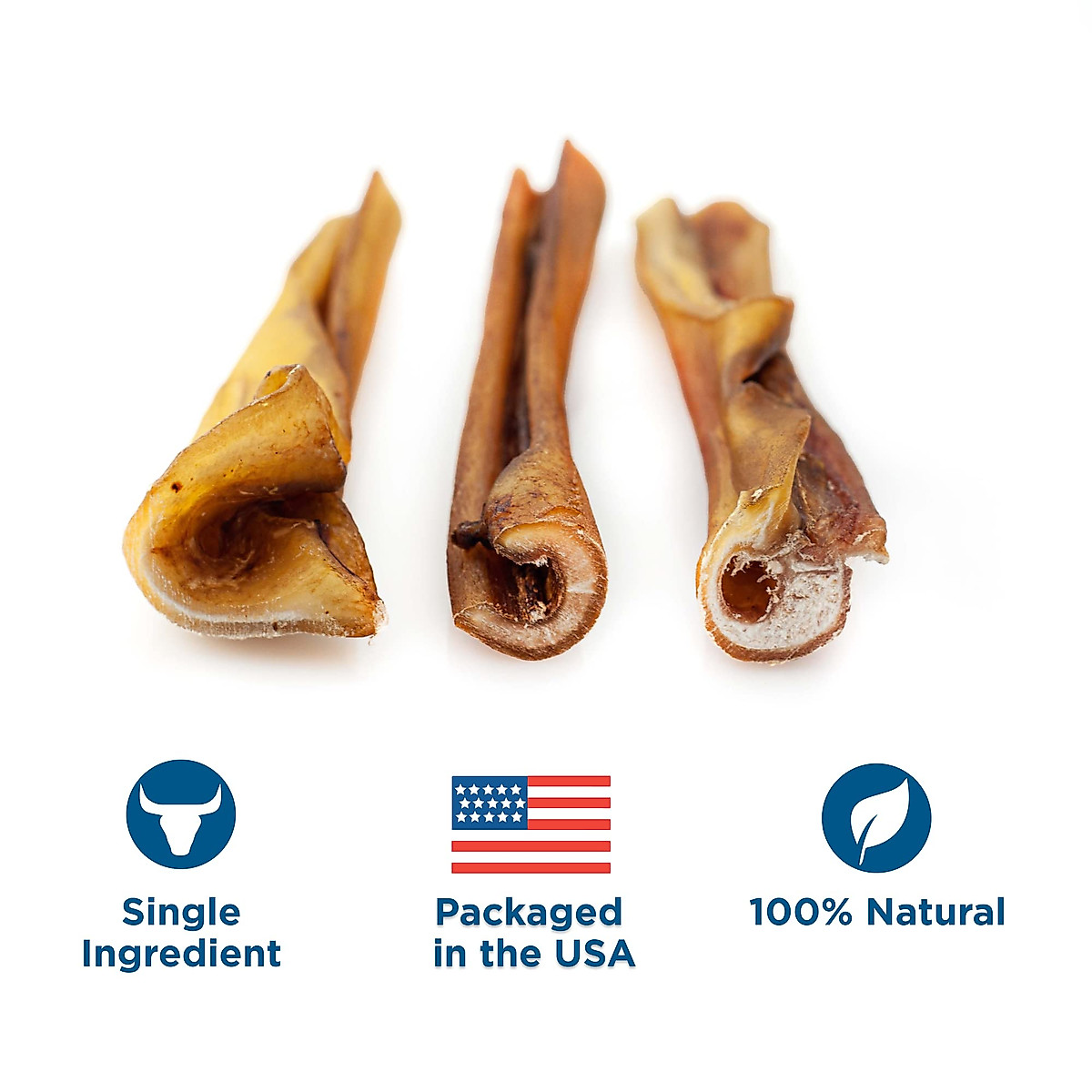 Best Bully Sticks Cheeky Beef Chews - Single Ingredient, 100% Grass-Fed Beef - USA Packed - Long-Lasting, Odor Free Alternative to Bully Sticks, 6" Chews - 20 Pack