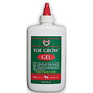 SBS Equine Toe Grow Gel - Horse Hoof Care Product Promotes Hoof Growth and Healing - Increases Blood Flow and Collagen Production - 10oz