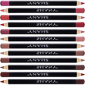 SHANY Dreamy Dozen Matte Lip Liner Set Vegan - Long-Lasting Professional Velvet Cruelty-Free Lipstick Pencils Pens in Varying Shades - Pack of 12
