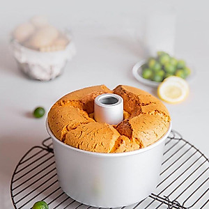 BESTonZON Angel Cake Baking Pan 4 Inch Non-stick Food Cake Pan Chiffon Tube Donut Mold Pound Cake Pan Mold Baking Tin for Cake Muffins Biscuit Bagels Baking