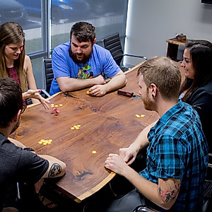 Last Chip Standing: Devil's Luck | Fast, Light & Fun Pocket Classic Family Dice Game | Includes 19mm Custom Dice, 24 Yellow Mini Chips, and Magnetic Carry Case | Travel-friendly Tabletop Board Game