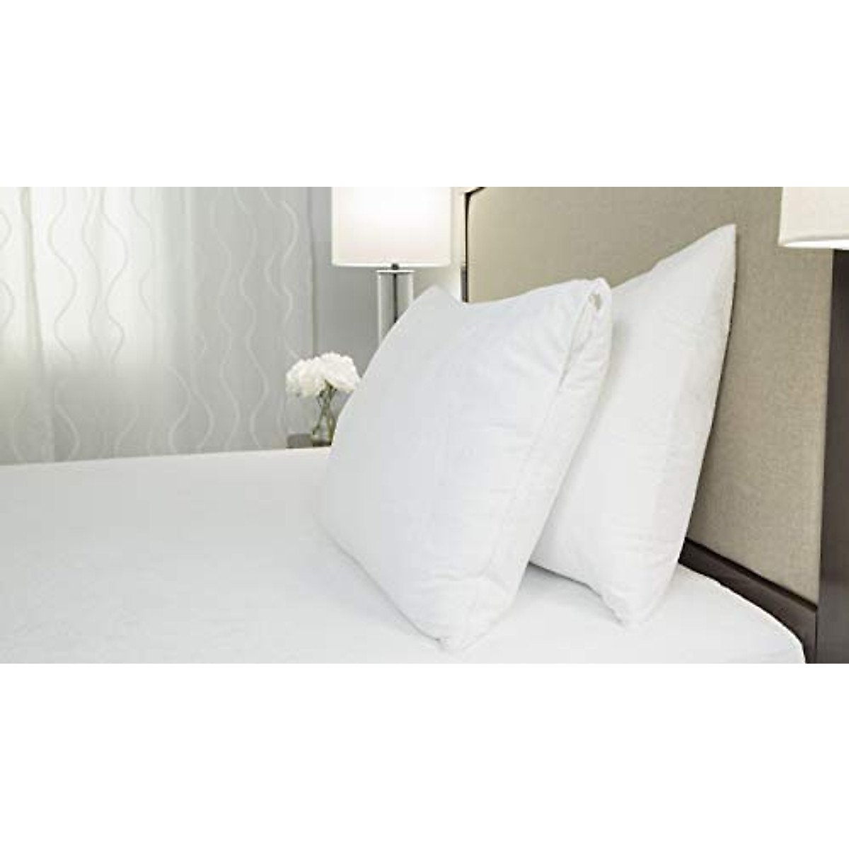 Protect-A-Bed, Premium Cotton Terry Pillow Protector, Zippered, Waterproof, 1-Pack, Queen Size