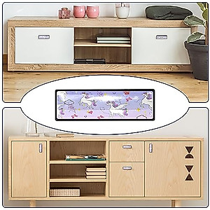 4 Pack 3.6In Double Holes Pulls Handles, Cartoon Unicorn Full Print Decorative Kitchen Cabinet Dresser Drawer Closet Cupboard Door knobs Handles Pulls for Home Bedroom Bathroom