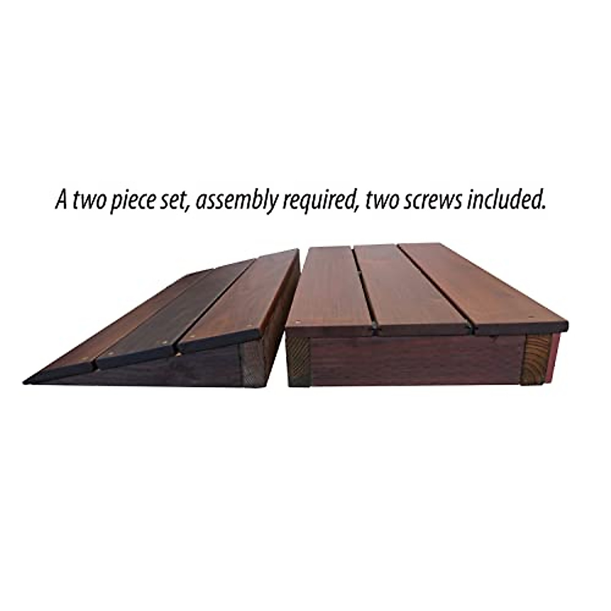 Outdoor Intermediate Wheelchair Ramp and an Outdoor Intermediate Step (Made in the USA) (Ironwood)