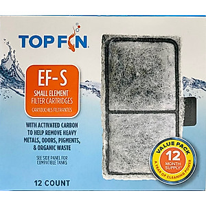 Top Fin EF-S Element Filter Cartridge Value Pack 12 Month Supply 2.1 in X 3.7 in