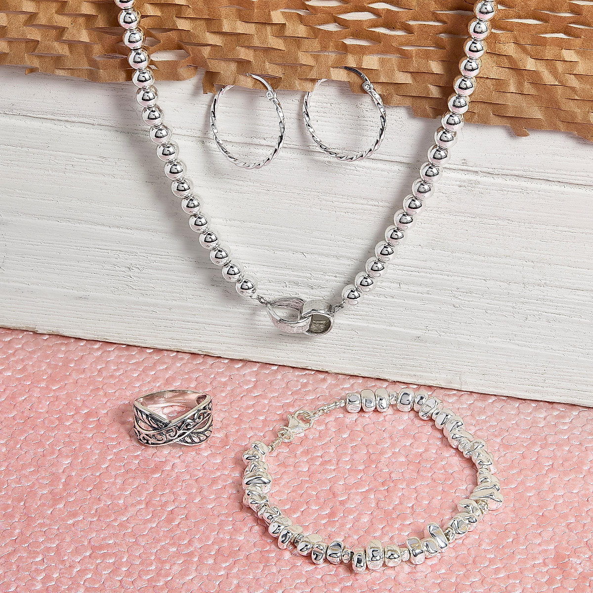 Silpada 'Endless Twists' Hoop Earrings in Sterling Silver