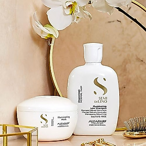 Alfaparf Milano Semi di Lino Diamond Shine Illuminating Low Shampoo - Sulfate Free - For All Hair Types- Paraben and Paraffin Free - Safe on Colored Hair - Professional Salon Quality (8.45 Fl Oz)