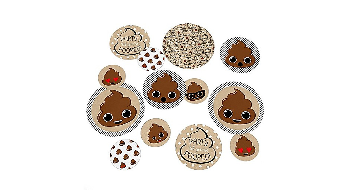Giant Poop Emoji Party Confetti - Fun Decorations