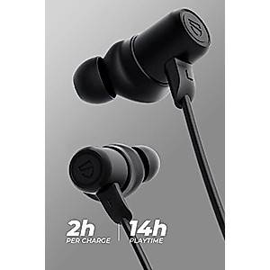 SoundPEATS Q35 HD Neckband Bluetooth Headphones IPX8 Waterproof Wireless Earphones for Sports in-Ear Stereo Bluetooth 5.0 Earbuds with Magnetic Charger Built-in Mic CVC 6.0 14 Hours Playtime