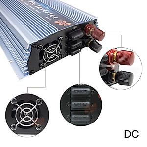 Marsrock 1000W Grid Tie Solar Inverter, 20-50V DC to AC 120V Pure Sine Wave Inverter for 1000-1200W 24V, 30V, 36V PV Module(AC120V Blue)