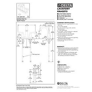 Delta Faucet Dryden Gold Bathroom Faucet, Centerset Bathroom Faucet, Diamond Seal Technology, Metal Drain Assembly, Champagne Bronze 2551-CZMPU-DST