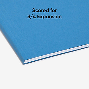 Smead Standard Hanging File Folders, 25 Count, Blue, 1/5-Cut Adjustable Tabs, Letter Size (64060)