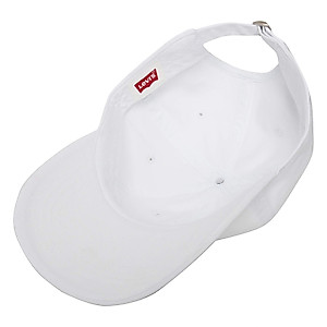 Levi's Men's Classic Baseball Hat with Logo, White, One Size