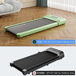 SupeRun Walking Pad Quiet, 2 in 1 Under Desk Treadmill, Walking Pad Treadmill Under Desk with 300LBS Weight Capacity, Installation-Free Walking Jogging Machine for Office Home Use