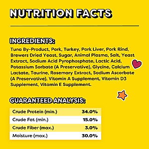 Temptations Meaty Bites Soft and Savory Cat Treats Tuna Flavor, 4.12 oz. Pouch