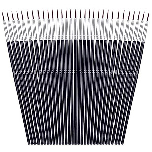 Miniature Detail Paint Brushes, Anezus 30 Pcs Paintbrushes Small Watercolor Artists Paint Brushes for Acrylics Oil Model Craft Nail Detail Painting, Size 00