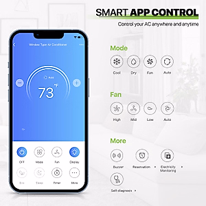Magshion 6000 BTU Window Air Conditioner, AC Window Unit with Remote/APP Control and Washable Filter, Quiet Operation, Ideal for Rooms up to 250 Sq. Ft.