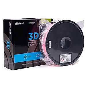 Micro Center Inland Pink Silk PLA 3D Printer Filament, Pink Shiny 3D Printing Filament 1.75mm, Dimensional Accuracy +/- 0.03 mm - 1 kg Spool (2.2 lbs), Clog Free Colorful Filaments