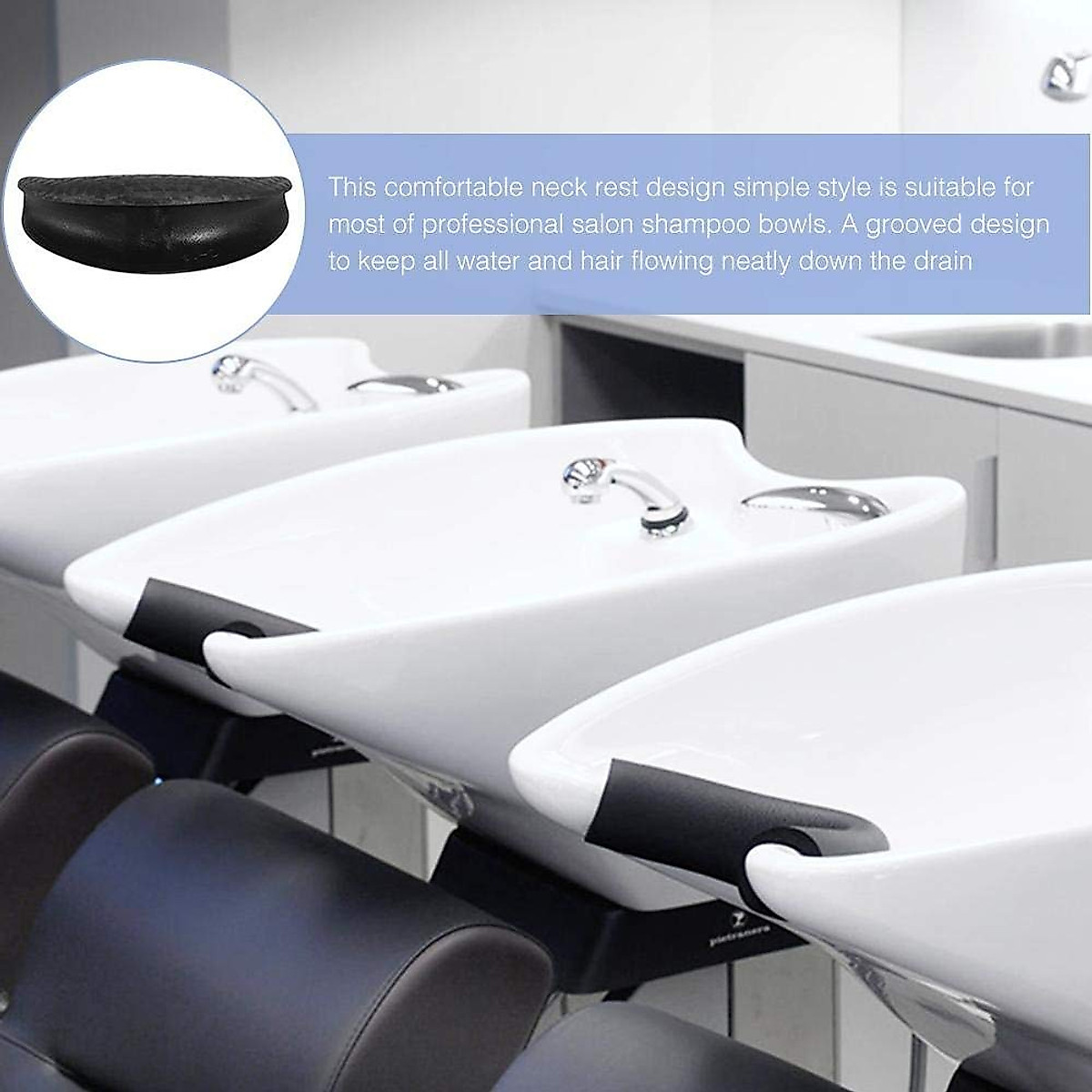 Shampoo Bowl Neck Rest,Shampoo Bowl Neck Cushion,Shampoo Bowl Neck Cushion, Soft Gel Neck Rest Pillow for Salon Hair Wash Sink Basin Accessories