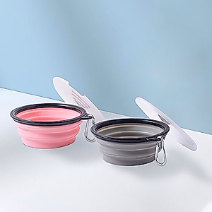 COLLAPSIBLE Dog Bowl 2 Pack Dog Travel Collapsible Bowls, Dog Portable Pet Water Bowl for Outdoors Camping Walking (Small)