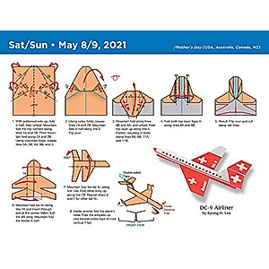 Paper Airplane Fold-A-Day 2021 Calendar