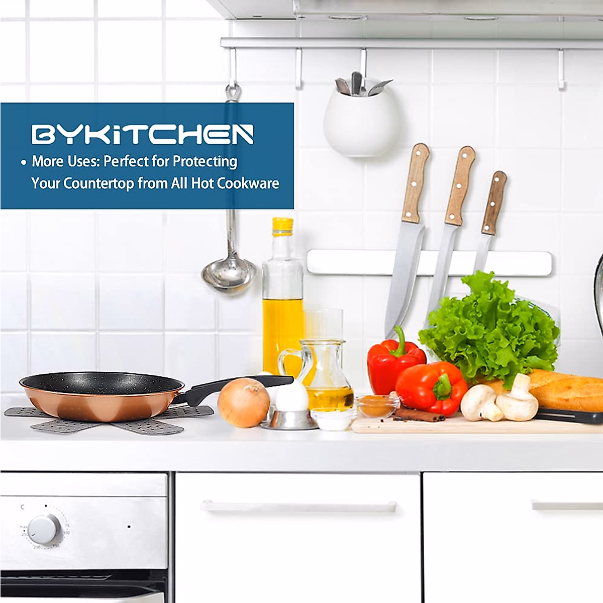 BYKITCHEN Pan Pot Protectors, Pan Protector with Stars and Moons, Set of 12 and 3 Different Sizes, Larger&Thicker Gray Pan Separators/Pot Protectors for Stacking and Protecting Your Cookware