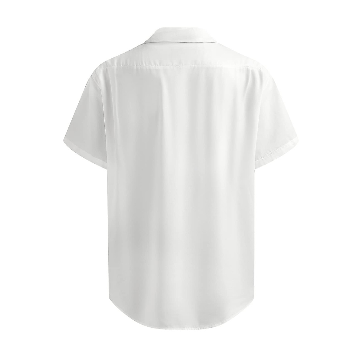 Hardaddy Men's Hawaiian Shirt Short Sleeves Coconut Printed Button Down Summer Beach Casual Shirts White XXL