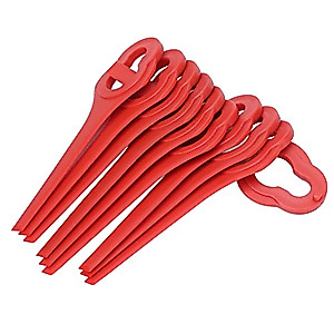 WALFRONT 100Pcs Plastic Cutter Blades Replacement for Stihl Polycut 2‑2 Garden Lawn Mower Trimmer Grass Cutter Tool Plastic Blades Accessories