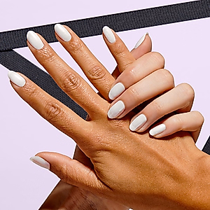 OPI Nail Lacquer, Opaque Shimmer Finish White Nail Polish, Up to 7 Days of Wear, Chip Resistant & Fast Drying, Holiday 2023 Collection, Terribly Nice, Chill 'Em With Kindness, 0.5 fl oz