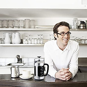 Easyworkz Stainless Steel French Press 34 oz Coffee Tea Maker with Soft Grip Handle