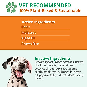 Vivus Pets Vegan Dog Treats - Smokey Maple Bacun Bites for Gut Health and Skin Coat with All Natural, Allergen Free & Human Grade Ingredient - Suitable for All Breeds, 5.3 Oz