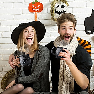 ISTOOL Witch Brew Cauldron Coffee Mug, 300ml/10oz Ceramic Coffee Cups, Cute Halloween Water Cups, Summer Winter Drinkware, Birthday Halloween Gifts