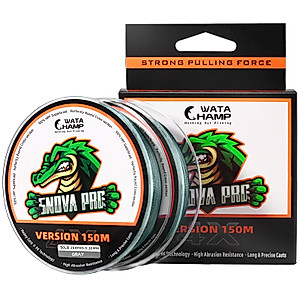 WataChamp Snova Pro Braided Fishing Line 6lb-100lb Incredible Superline Abrasion Resistant Braided Lines Super Strong High Performance (2 Spools for 164 Yards Package)