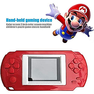 Elolicu Handheld Game Console for Kid Children, 2021 New Built in 268 Classic Retro Video Games 2 Inch Screen Portable Game Console Arcade Video Gaming Player System Best Birthday Gift for Kid (Red)