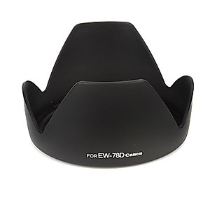 Pixco EW-78D Bayonet Mount Lens Hood for Canon EF-S 18-200mm f/3.5-5.6 I S Canon EF 28-200mm f/3.5-5.6 USM Lens Camera Replacement