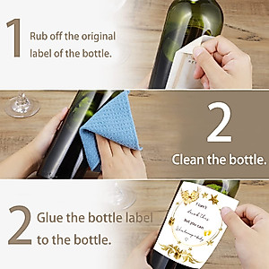 Lfish 5 Pregnancy Announcement Wine Bottle Labels,Baby Surprise Gifts Decorations,Announcing New Baby Reveal,Pregnancy Reveal Wine Label for Family and Friends,Baby Announcements Gifts.