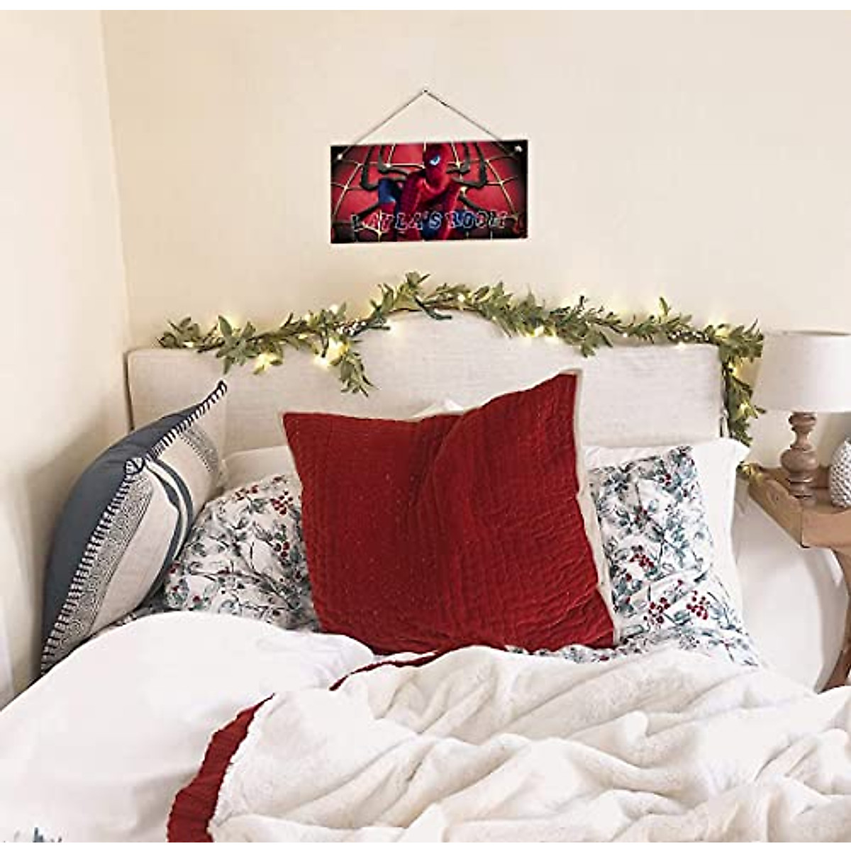 Custom Spiderman Gifts, Spiderman Room Decor for Boys, Personalized Name Superhero Wall Sign Decor, Avengerrs Bedroom Nursery Wall Art Décor