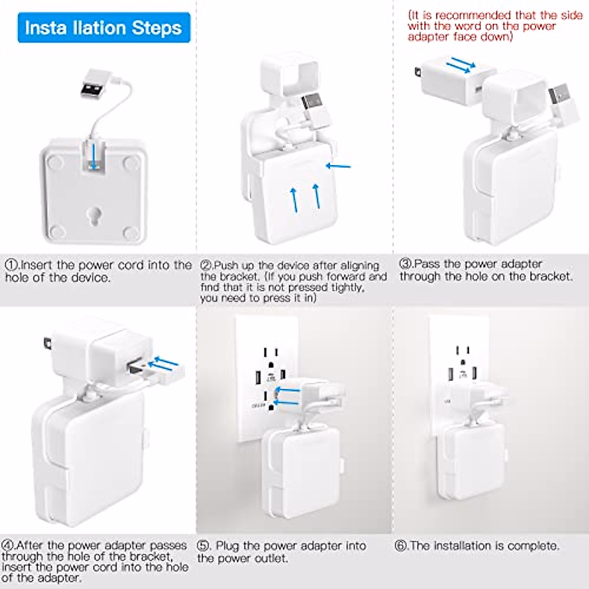 Charging Bracket Holder for SwitchBot Hub-Mini-Smart-Remote - Come with Charging Cable and US Plug Charger, Holder for Wall Socket,Space Saving Indoor
