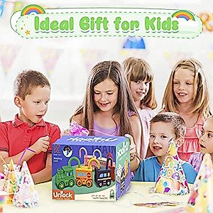 Kizmyee Montessori Toy for 18+ Months Old Toddler, Lock and Key Car Toys, Sensory Toy Matching & Sorting Toys Early Learning Toy with Number for Toddlers, Preschool Children, Boys and Girls