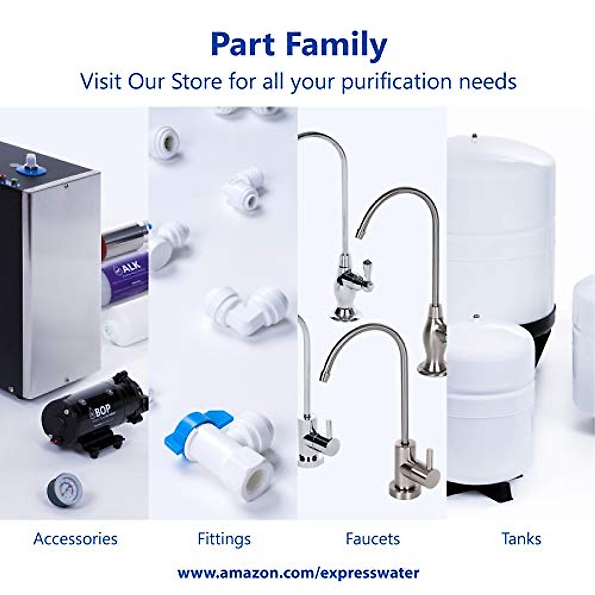 Filter Upgrade Kit for Reverse Osmosis and Under Sink Water Filtration System – Add a New Filtration Stage to Your System – Includes Adapters for ¼” Threaded and Quick Connect Filters – Express Water