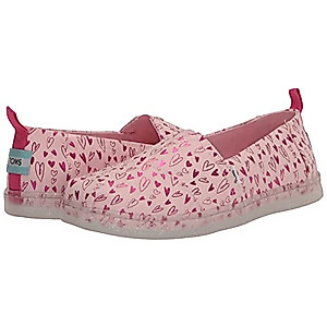 TOMS Girls Alpargata Loafer Flat, Pastel Pink, 2 Big Kid