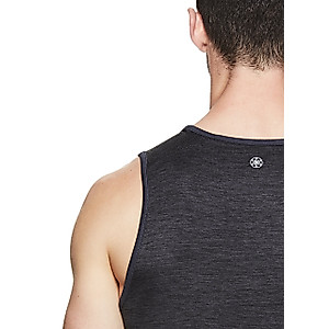 Gaiam Men's Everyday Basic Muscle Tank Top - Sleeveless Yoga & Workout Shirt - Black Heather Everyday, Medium