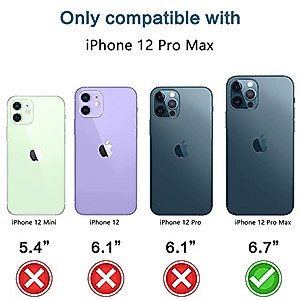 YWXTW [5 Pack Camera Lens Protector Compatible with iPhone 12 Pro Max 6.7" Tempered Glass, [Night Shooting Mode] Case Friendly, High Definition